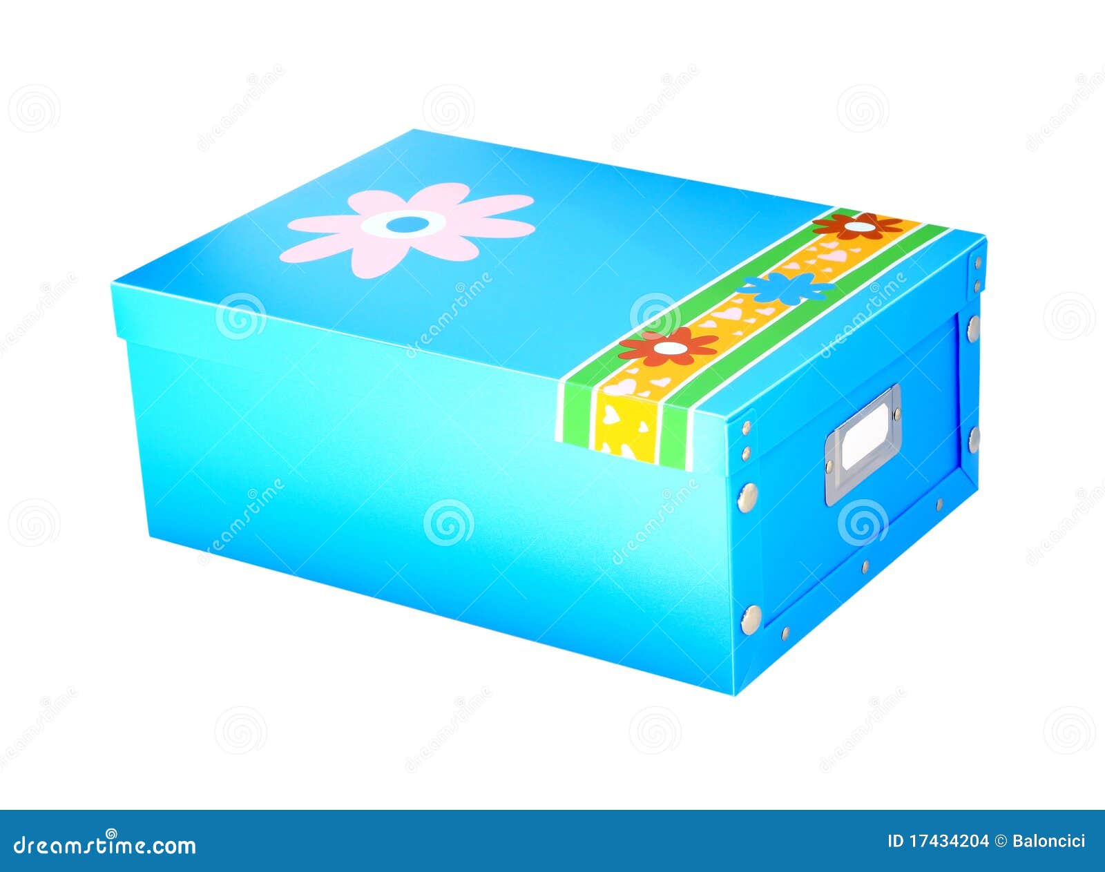 Blue box stock photo. Image of cardboard, isolated, closed - 17434204