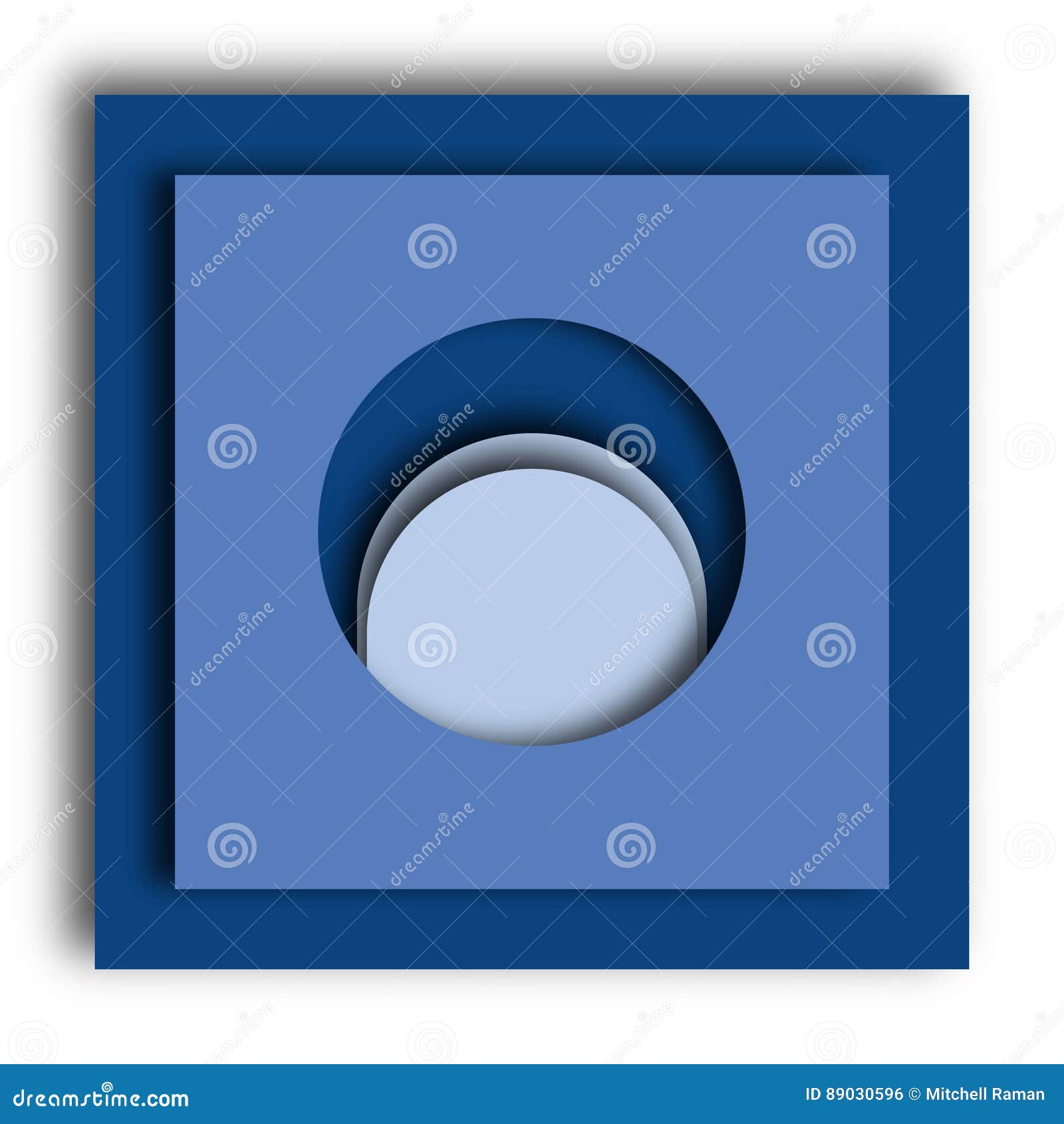 Blue Box with Ball Shape Vector Stock Vector - Illustration of modern ...