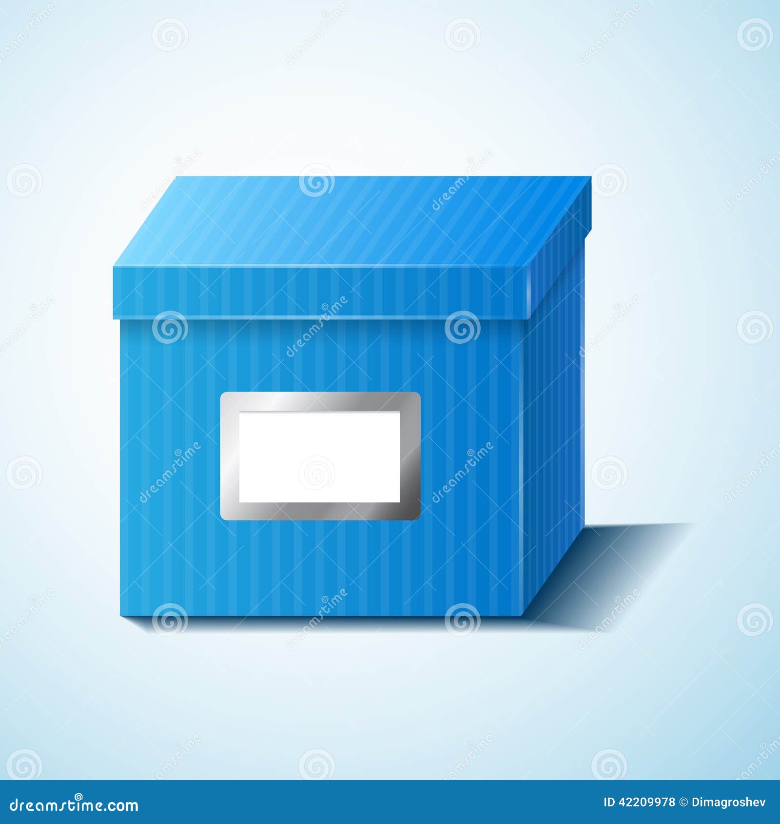 Blue box isolated stock vector. Illustration of square - 42209978