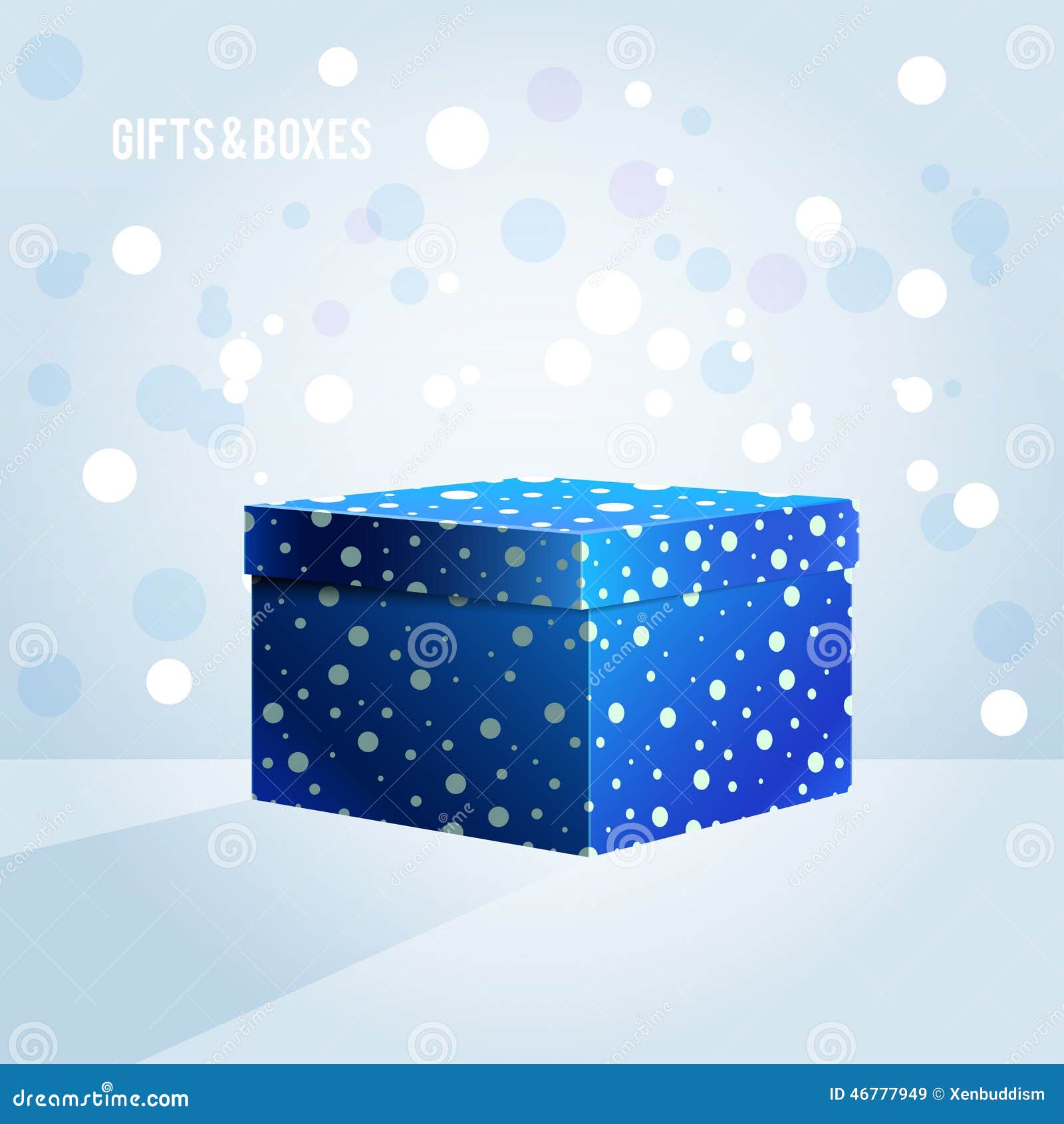 Blue Box on Light Blue Background Stock Illustration - Illustration of ...