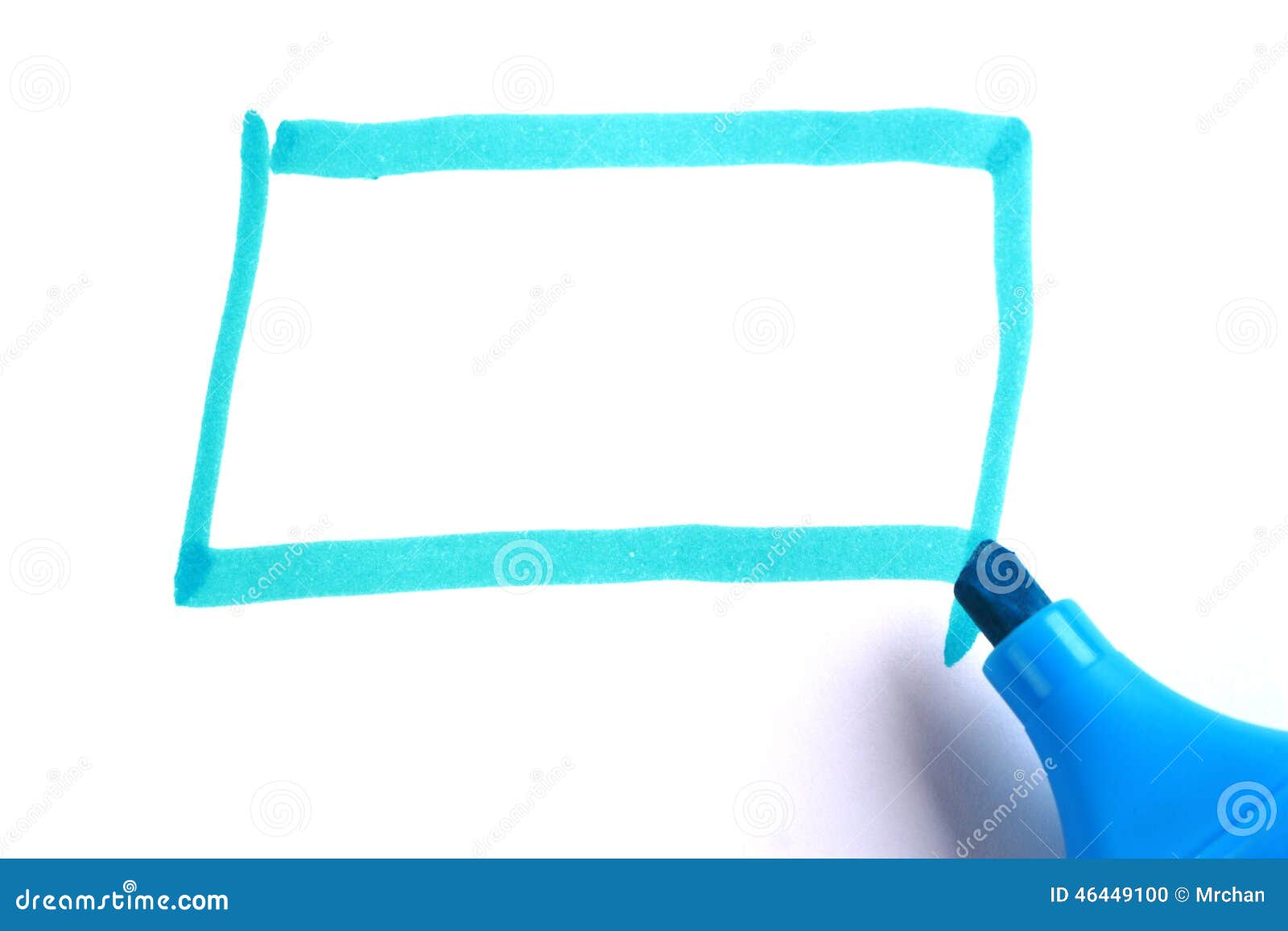 Blue Box with Marker stock photo. Image of close, background - 46449100