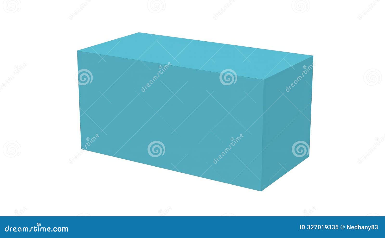 A Blue Box is Shown on a White Background Stock Illustration ...