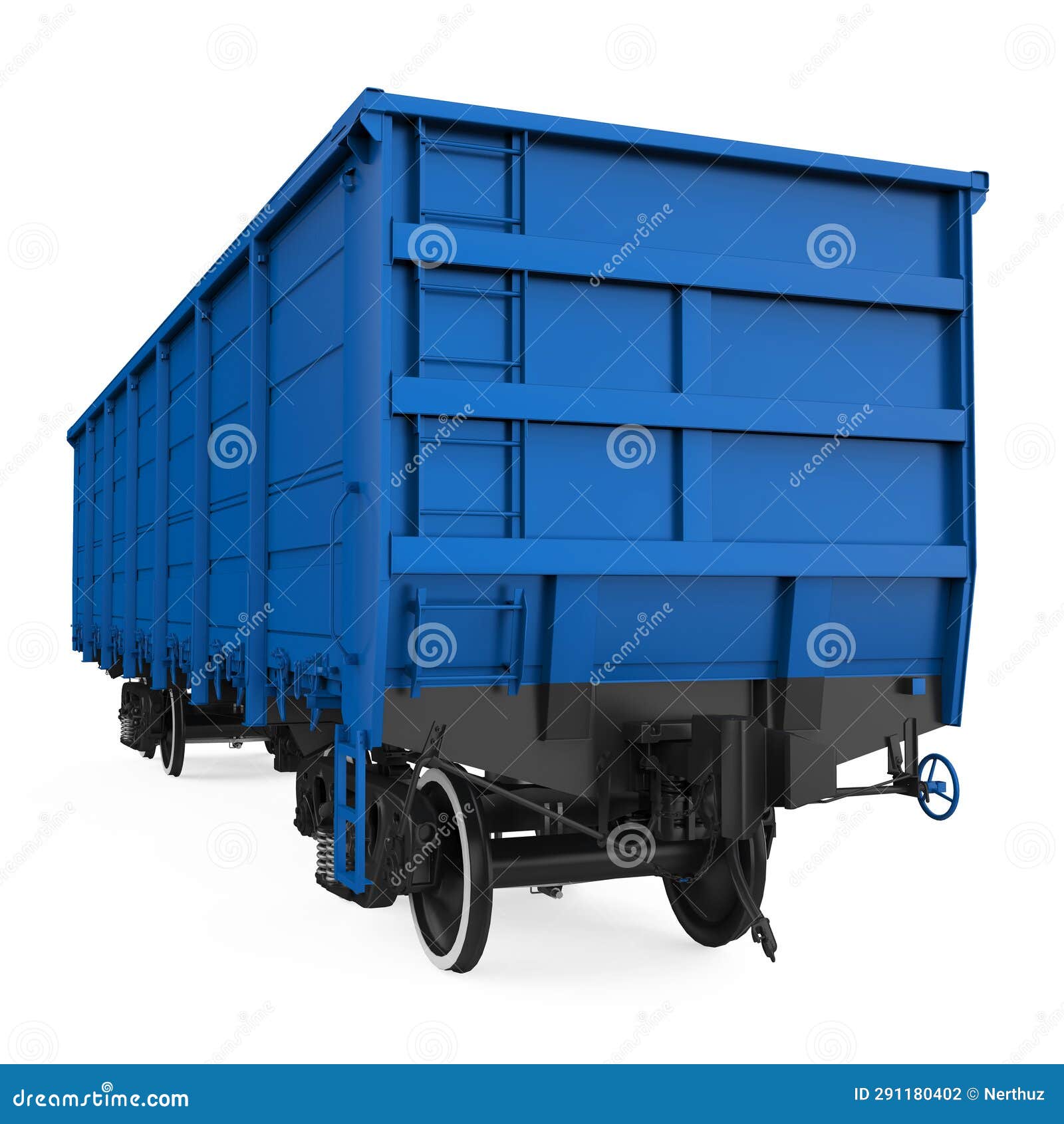 Blue Boxcar Isolated stock illustration. Illustration of isolated ...