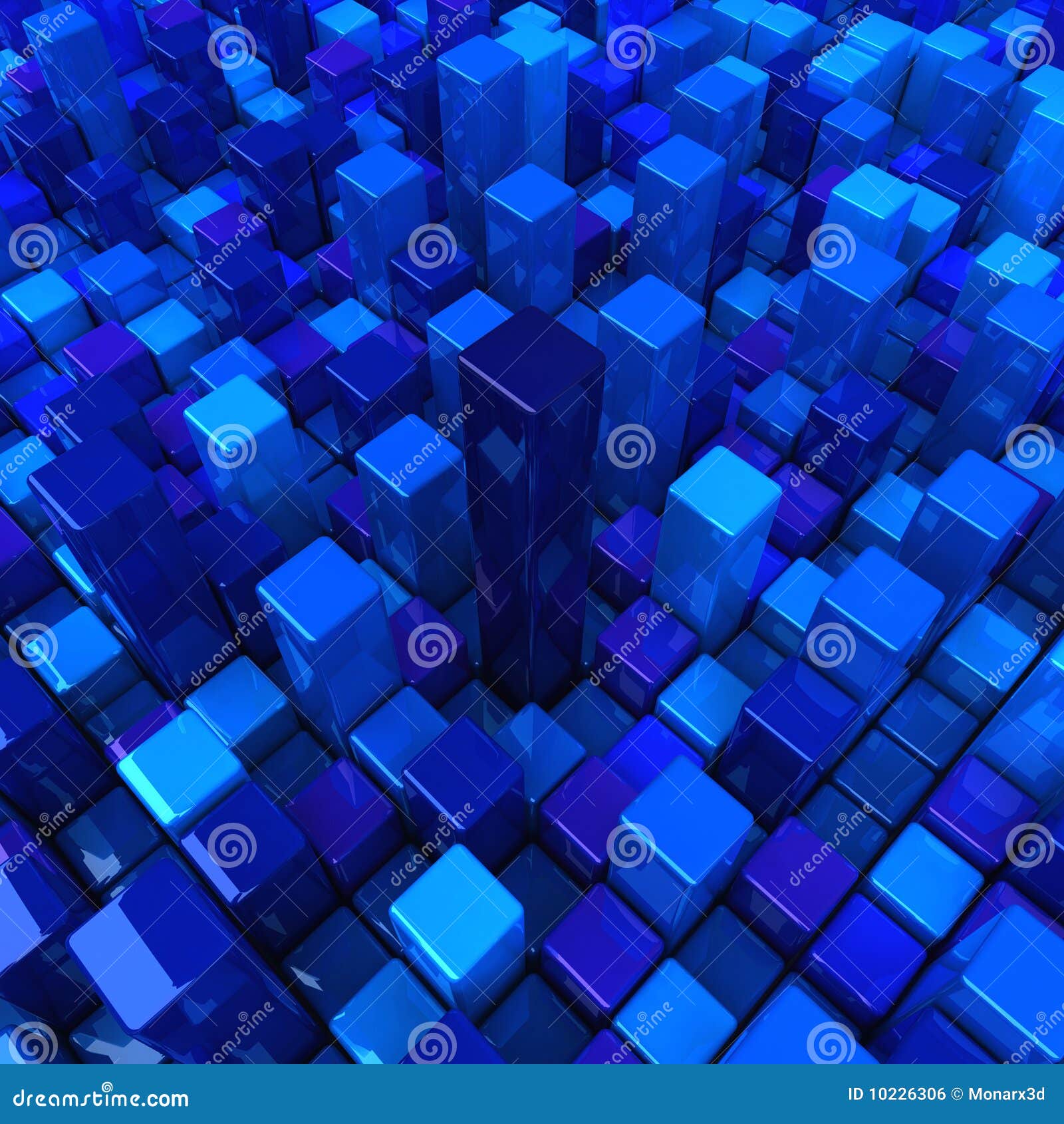 Blue boxes stock illustration. Illustration of reflection - 10226306