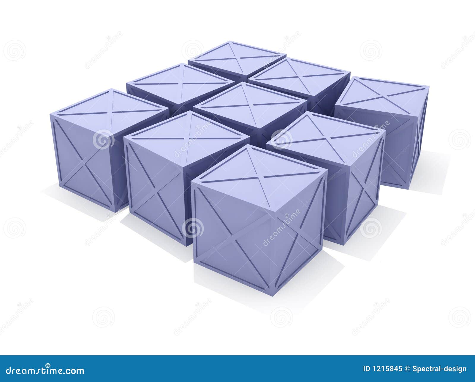Blue Boxes stock illustration. Illustration of pack, inside - 1215845