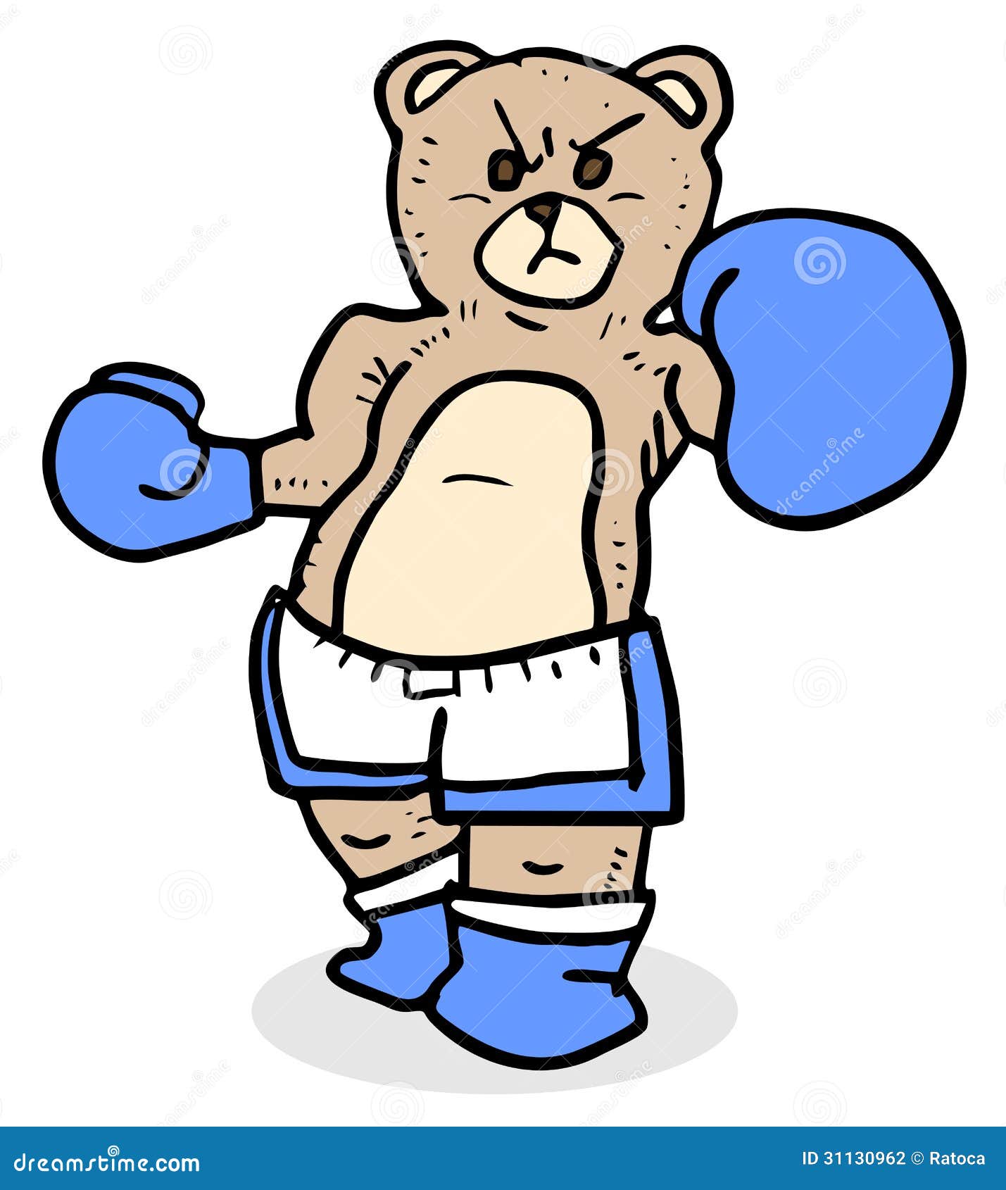 Blue Boxing Bear Stock Photography - Image: 31130962