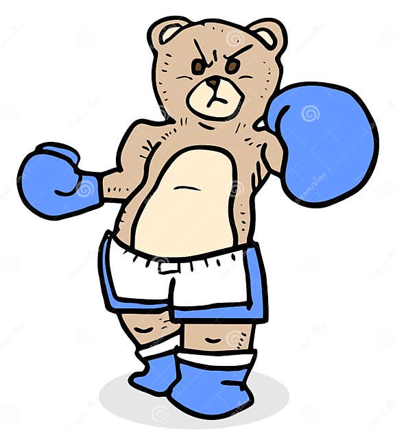 Blue boxing bear stock vector. Illustration of brave - 31130962