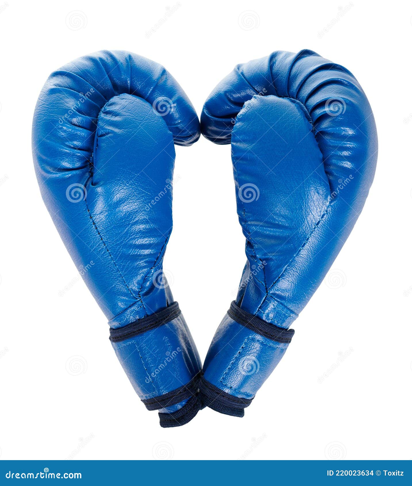 Blue Boxing Gloves Isolated on White Background Stock Photo - Image of ...