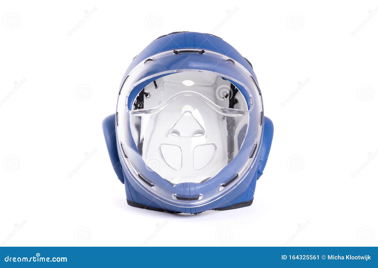Blue Boxing Helmet, Modern Headgear Stock Image - Image of krav, blue ...
