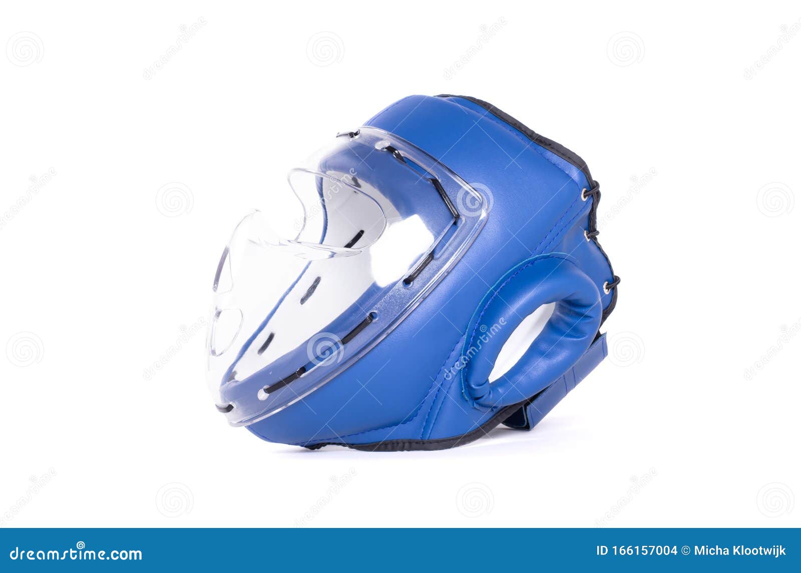 Blue Boxing Helmet, Modern Headgear Stock Photo - Image of boxer, head ...