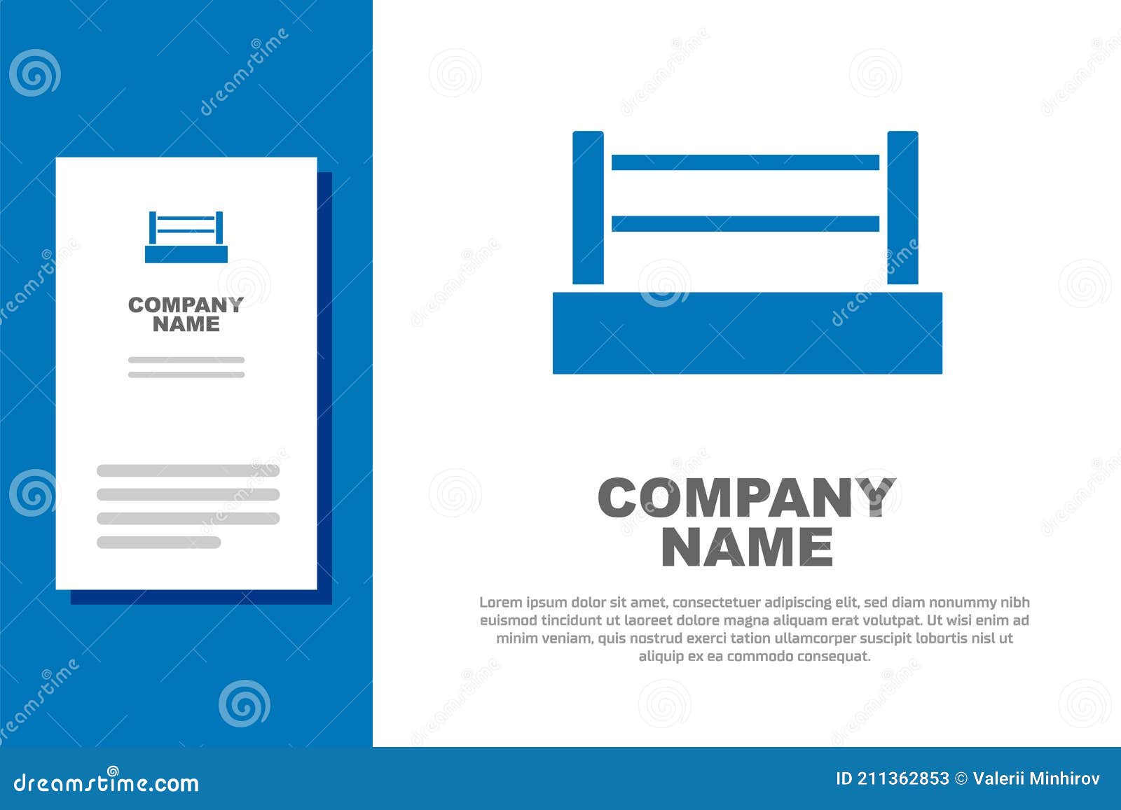 Blue Boxing Ring Icon Isolated on White Background. Logo Design ...
