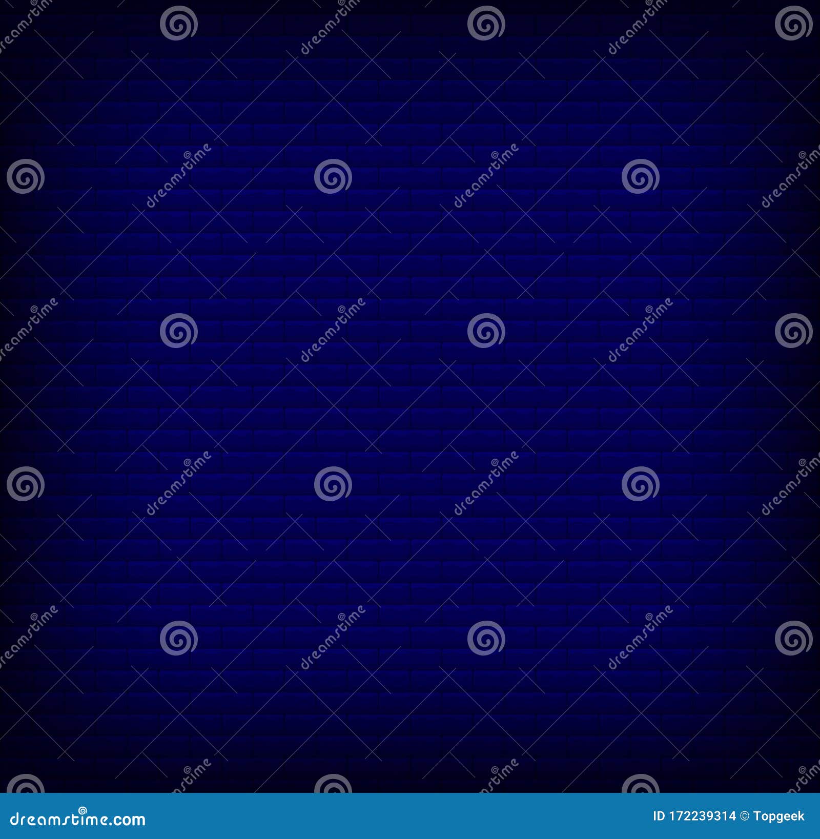 Blue Brick Wall Background with Neon Effect Vector Stock Vector ...