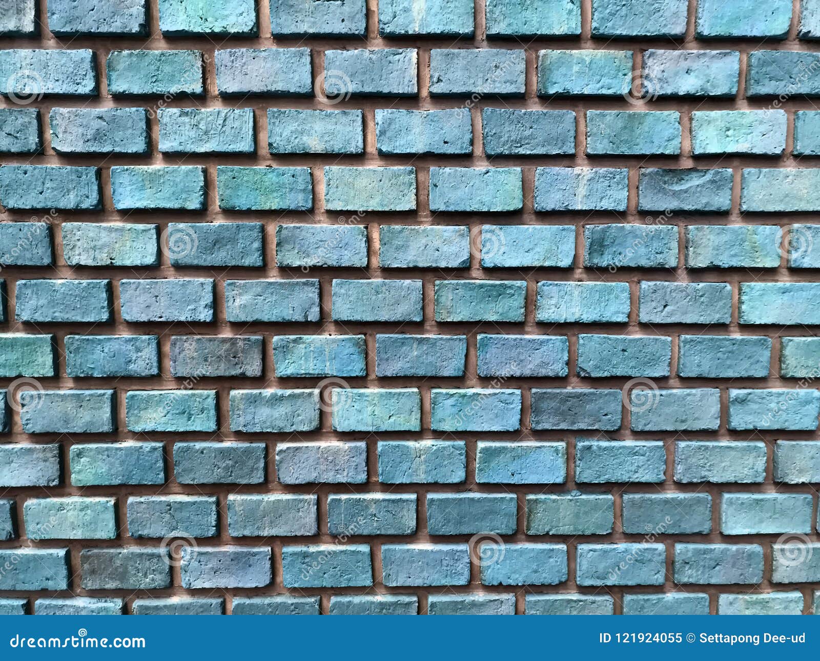 Blue Brick Pattern Decoration in Terior Design Background. Stock Image ...