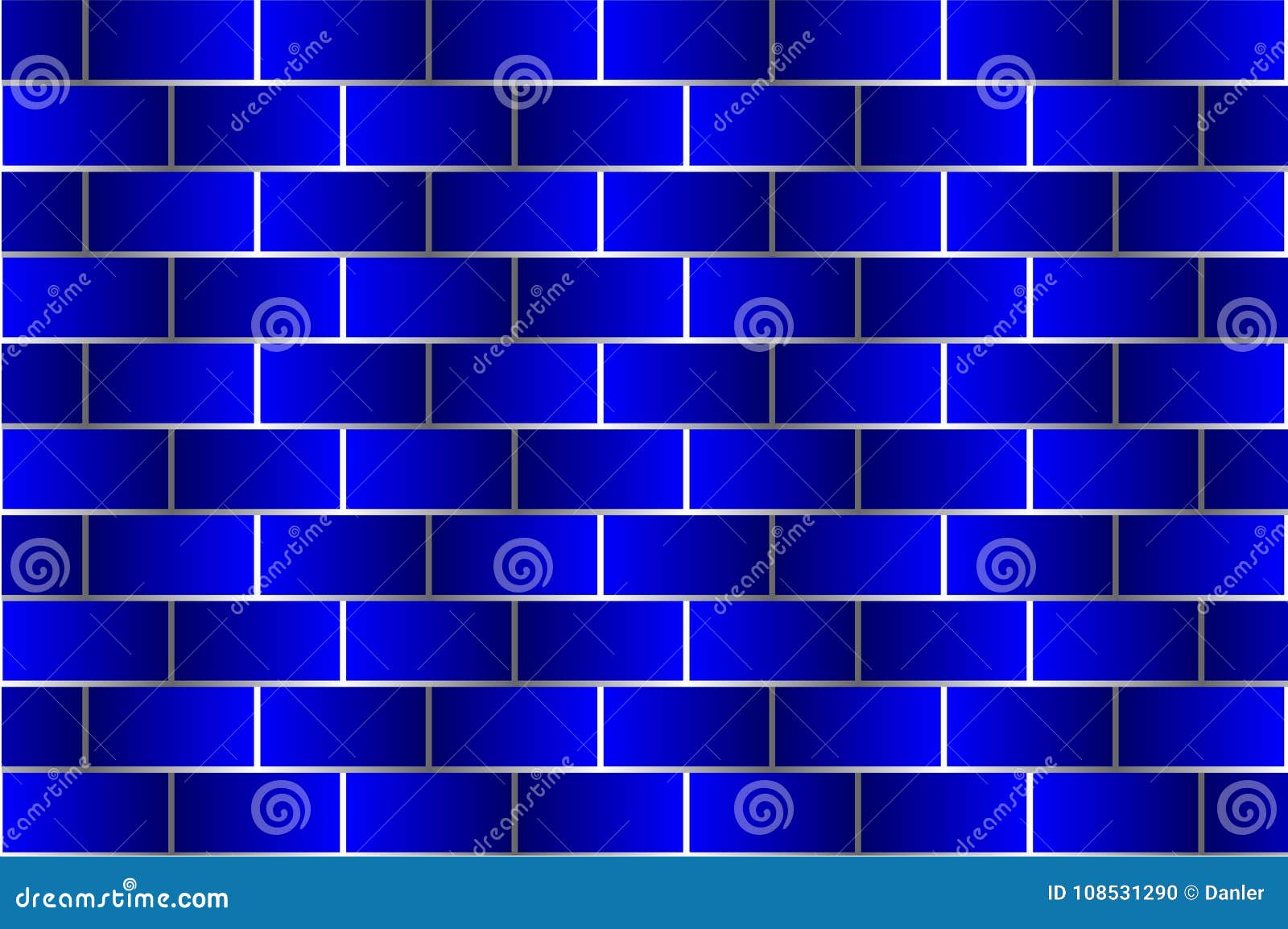 Blue Bricks Cartoon Vector | CartoonDealer.com #68254887