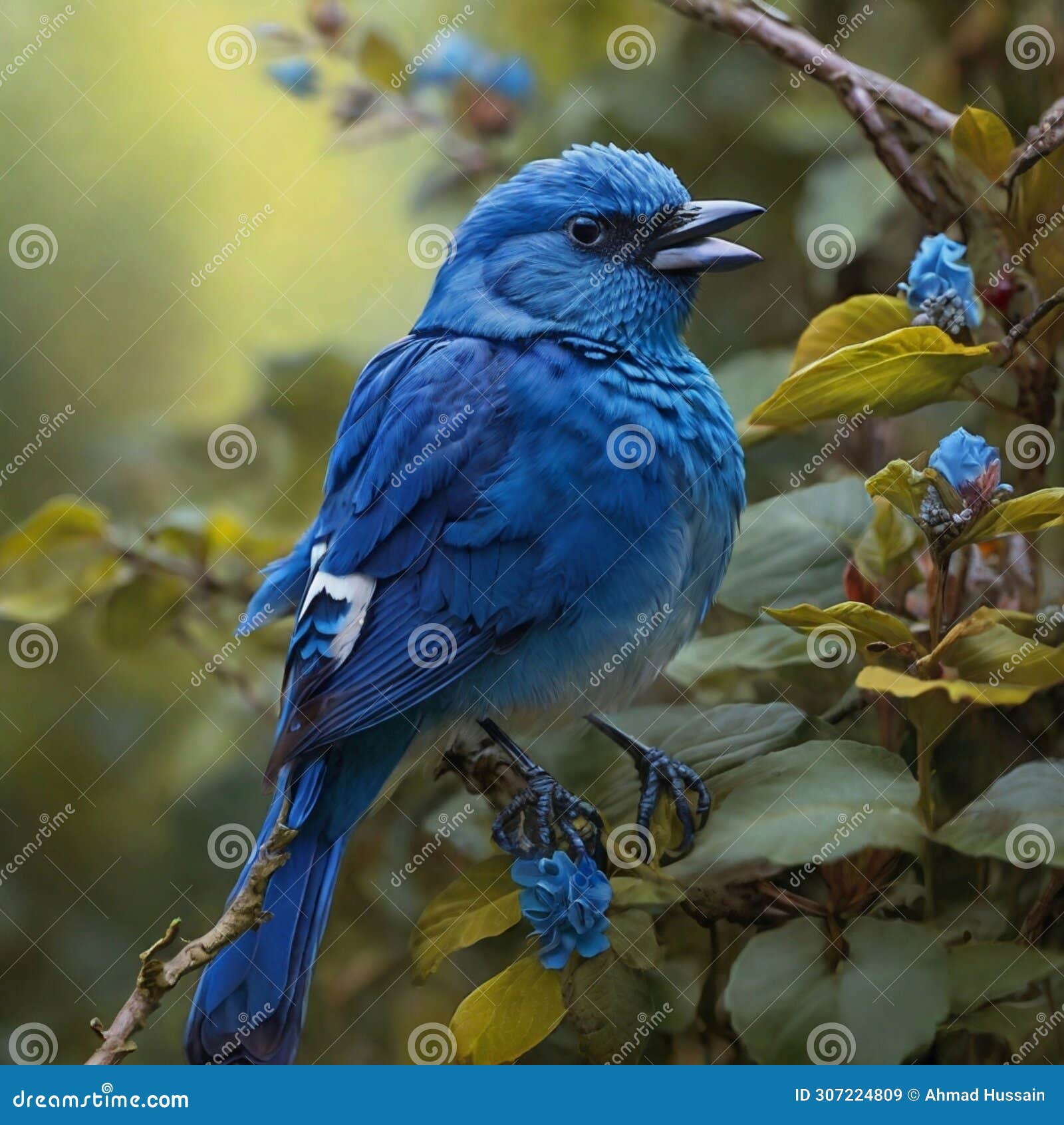 Blue Brid stock illustration. Illustration of bird, animal - 307224809