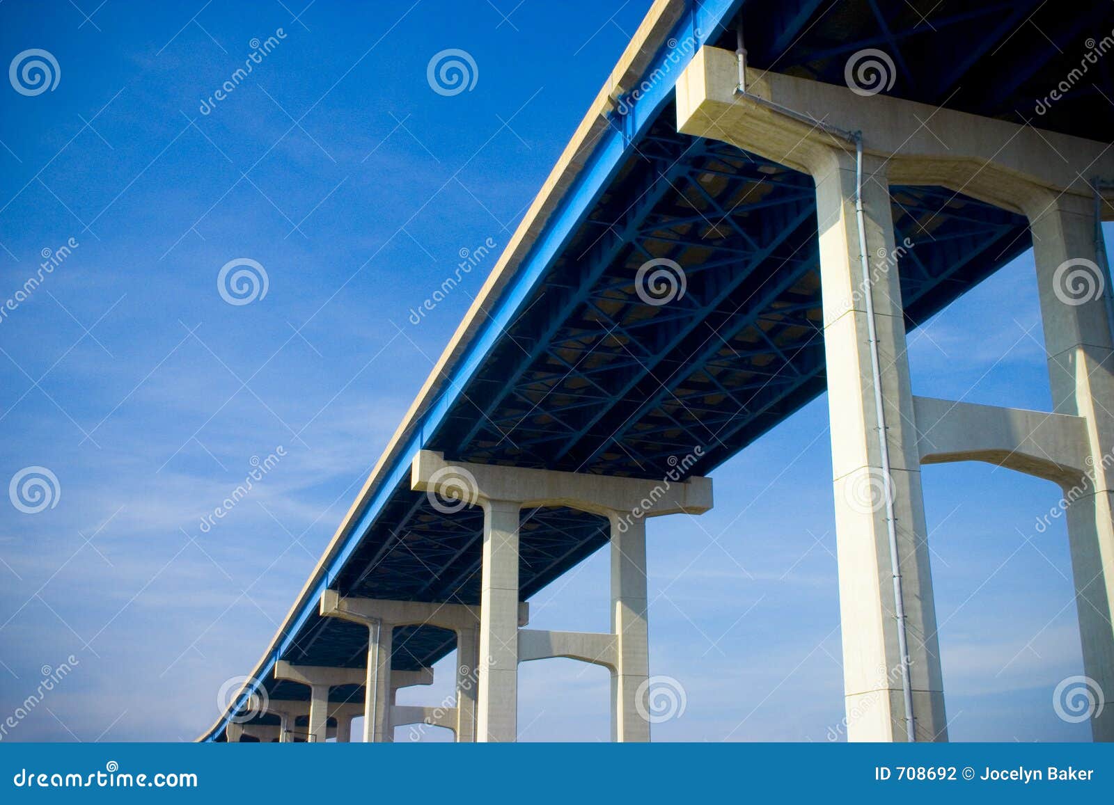 Blue Bridge stock photo. Image of travel, driving, line - 708692