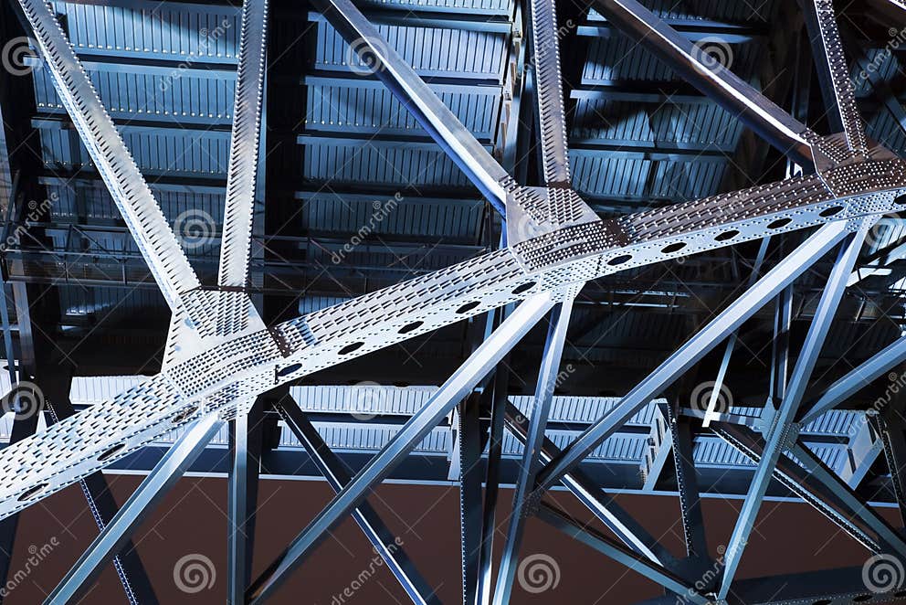 Blue Bridge in Cleveland stock image. Image of detail - 14690131