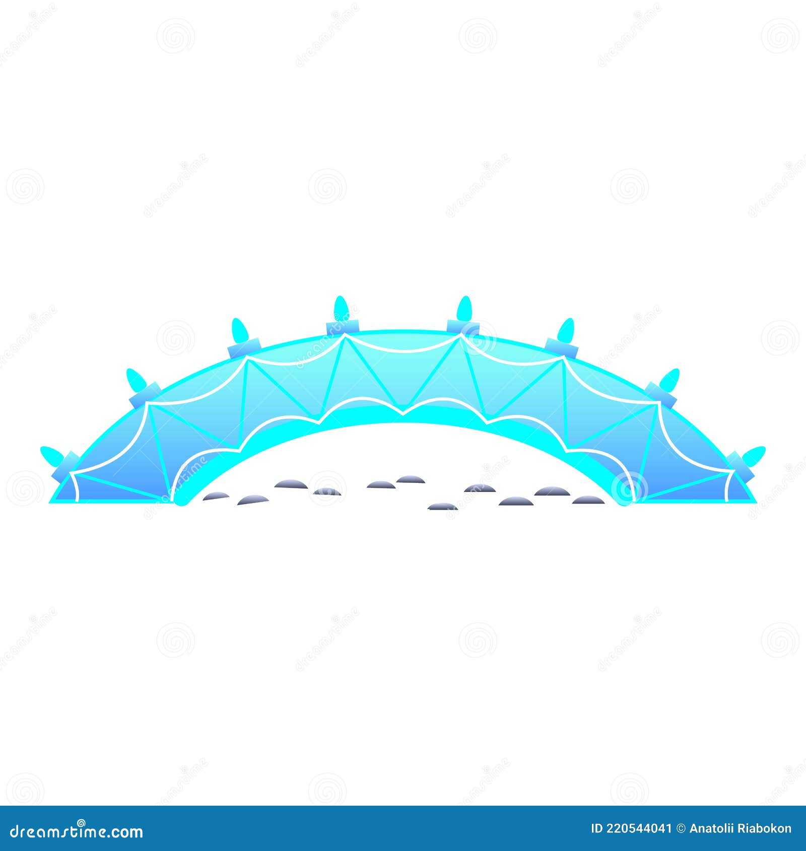 Blue Bridge Icon, Cartoon Style Stock Vector - Illustration of vector ...