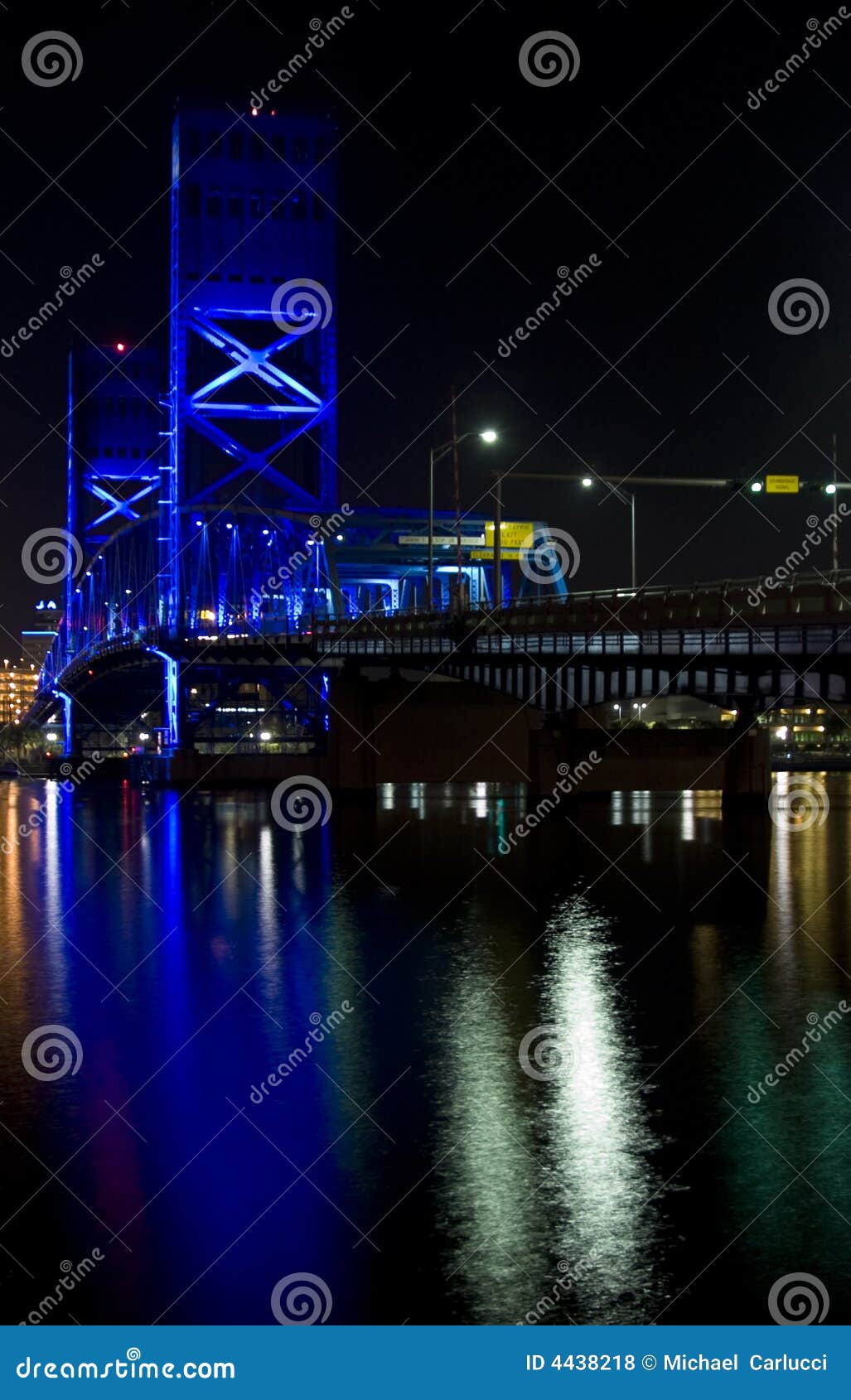 Blue Bridge, Jacksonville FL Stock Photo - Image of crossing, steel ...