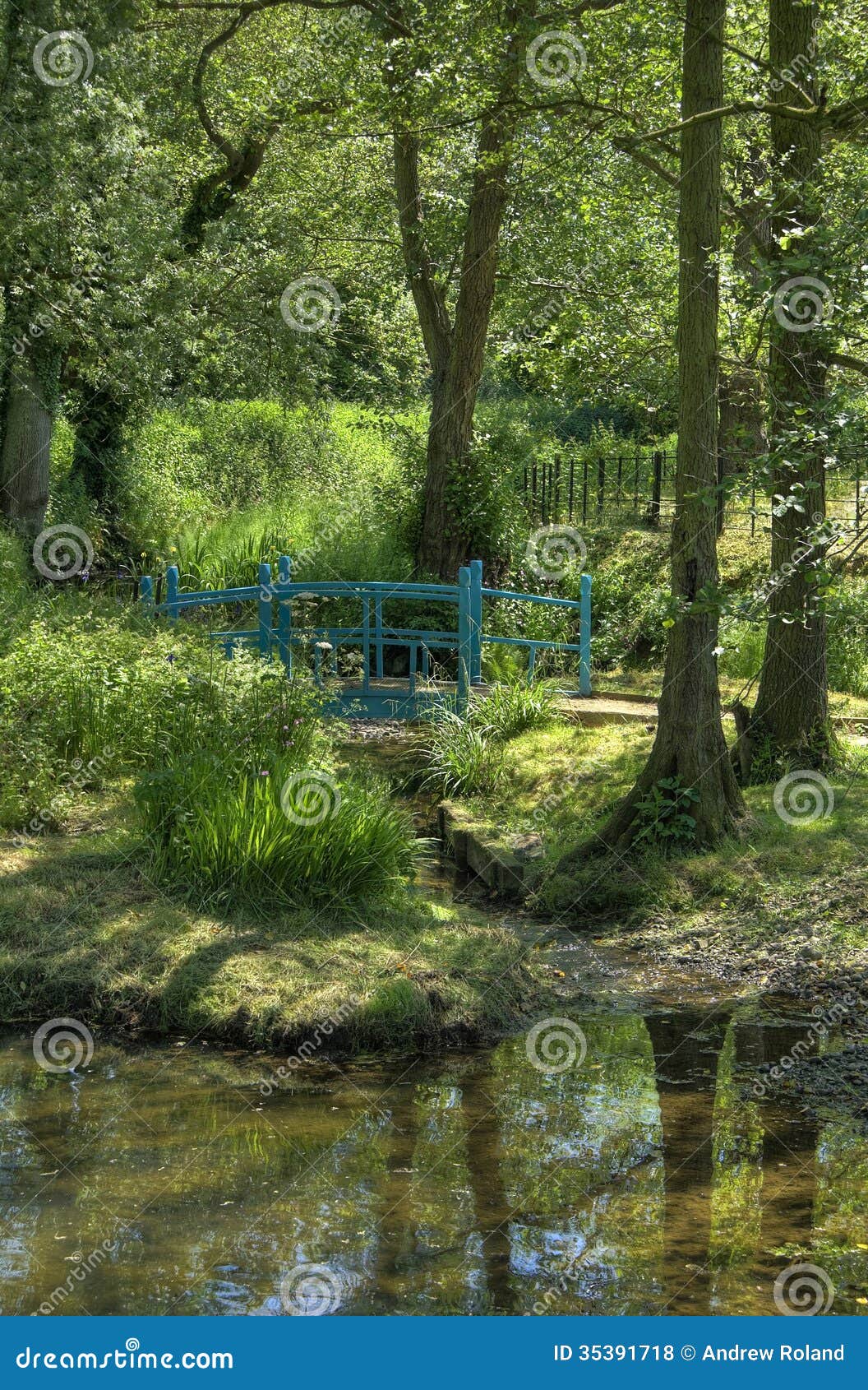 Blue Bridge stock photo. Image of bridge, river, england - 35391718