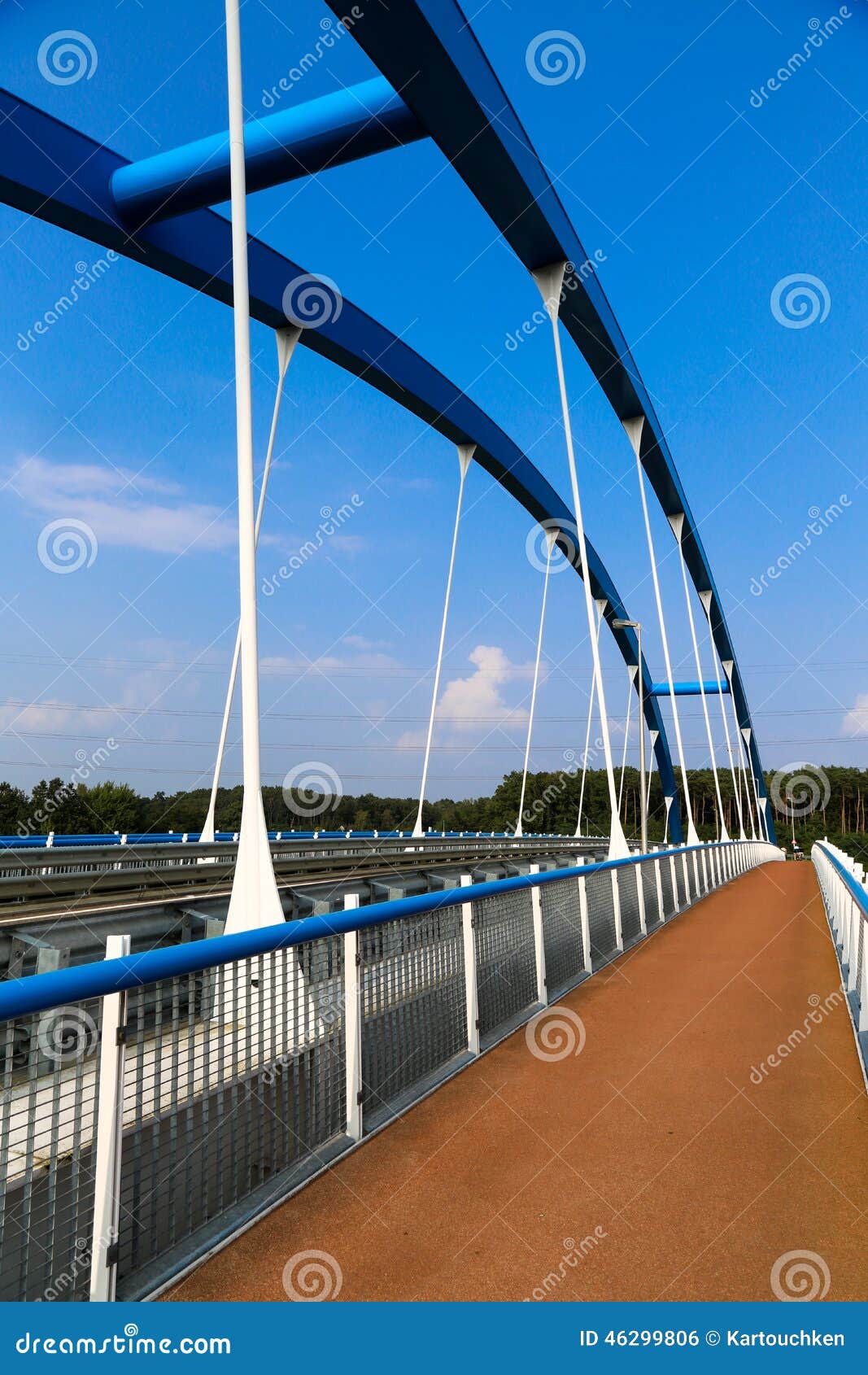 Blue Bridge stock photo. Image of bridge, concrete, curve - 46299806