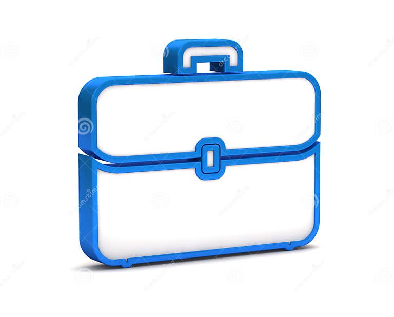 Blue briefcase icon stock illustration. Illustration of blue - 31889681
