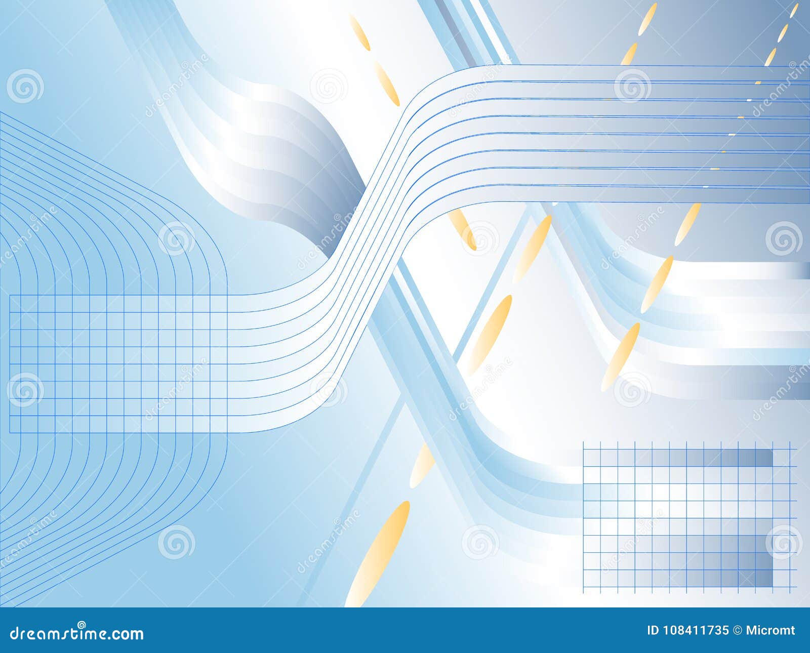 Blue and Bright Abstract Background with Lines and Squares. Twists ...