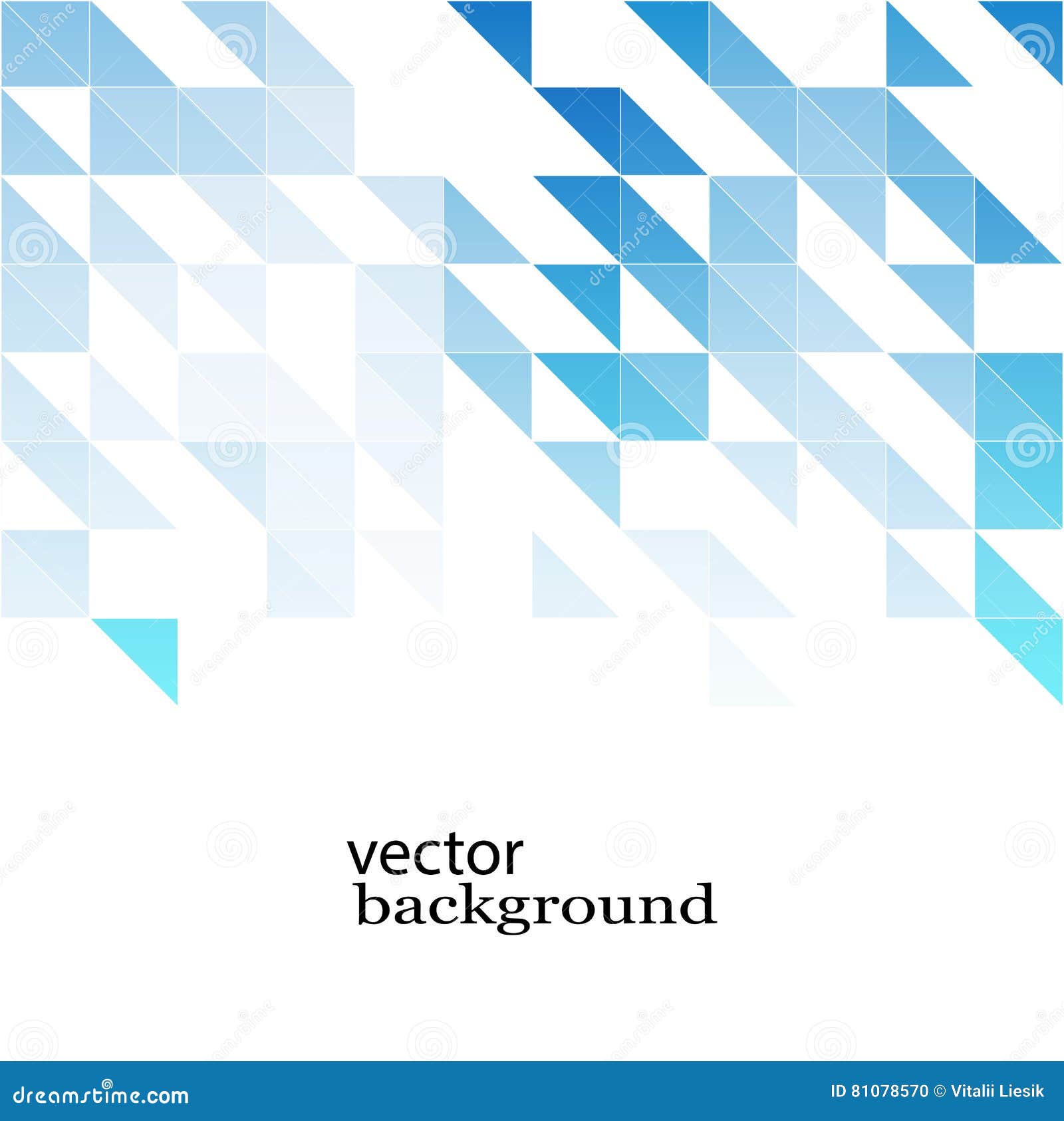 Blue Bright Abstract Triangles Background Stock Vector - Illustration ...