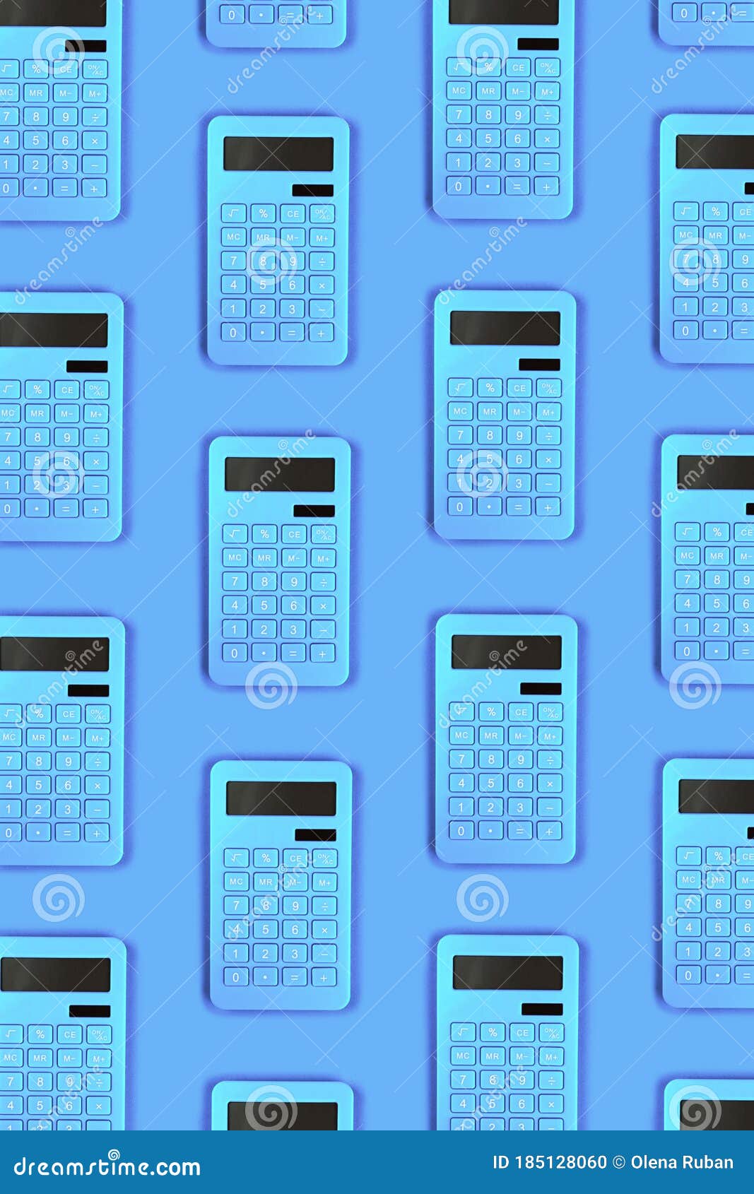 Blue Calculators Pattern Stock Photo | CartoonDealer.com #388458750