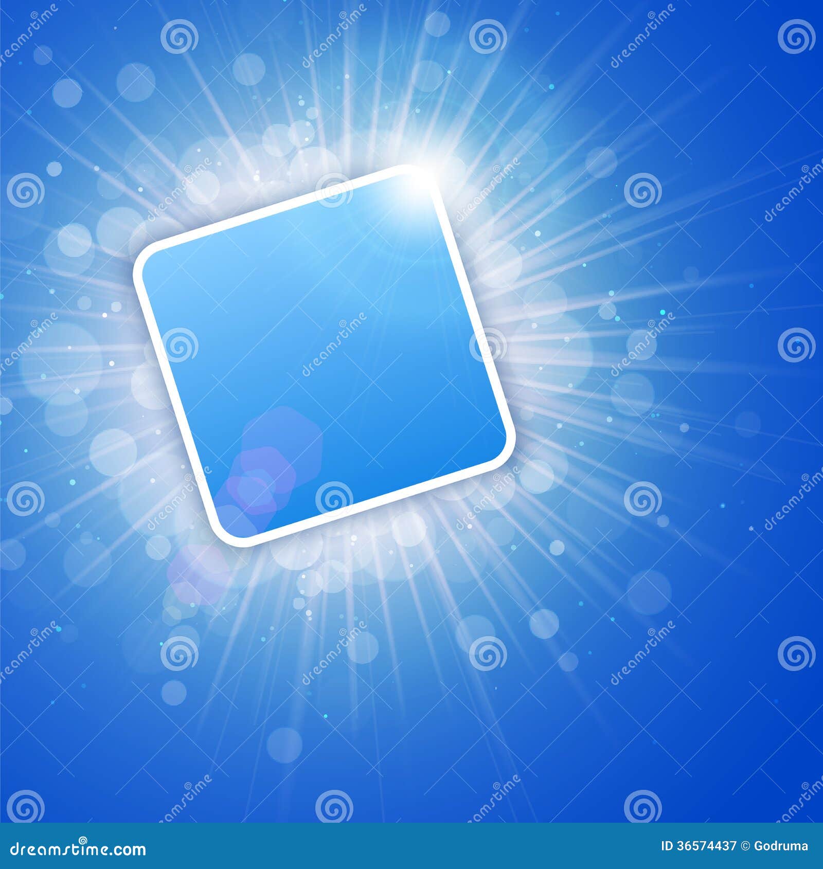 Blue Bright 3D Background with Text Space Stock Vector - Illustration ...