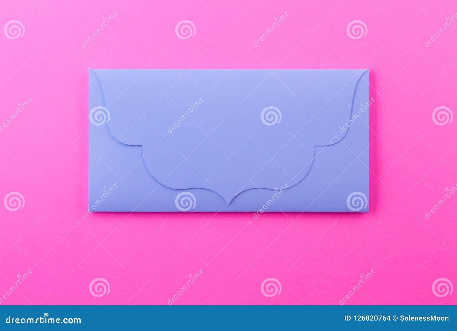 Blue Bright Envelope on a Bright Pink Background. Stock Photo - Image ...