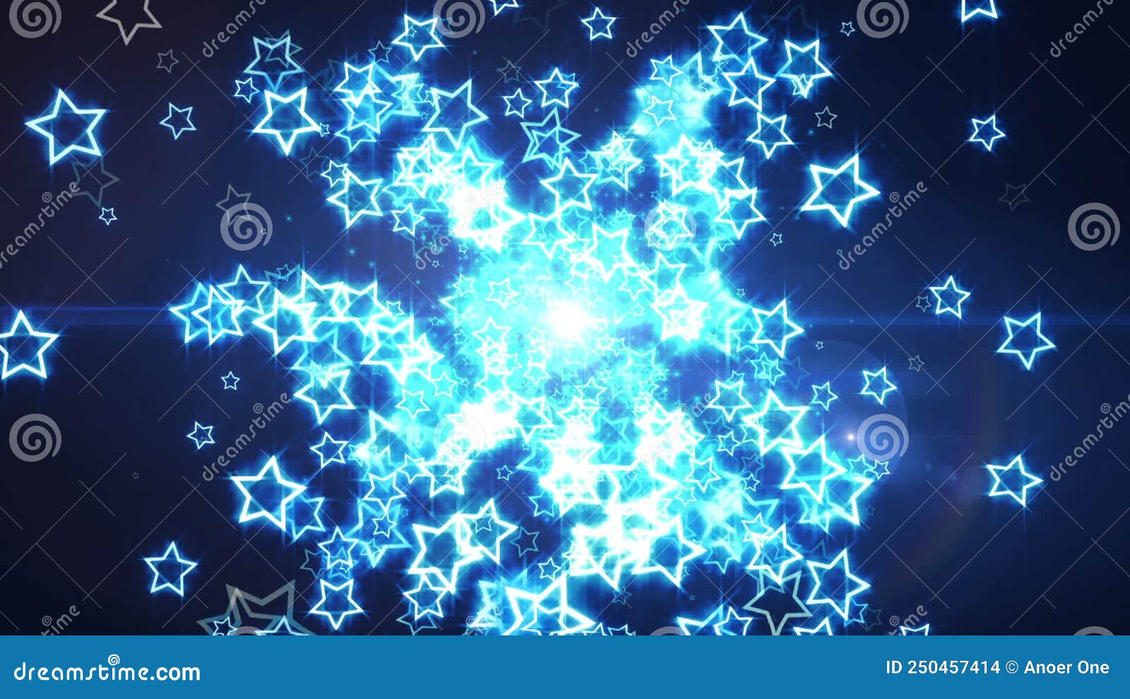 Blue Bright Glow Star Particle Loop Animation Stock Footage - Video of ...