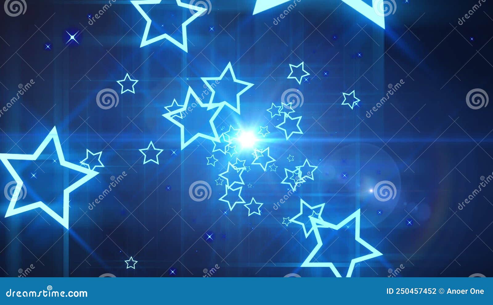 Blue Bright Glow Star Particle Loop Animation Stock Footage - Video of ...