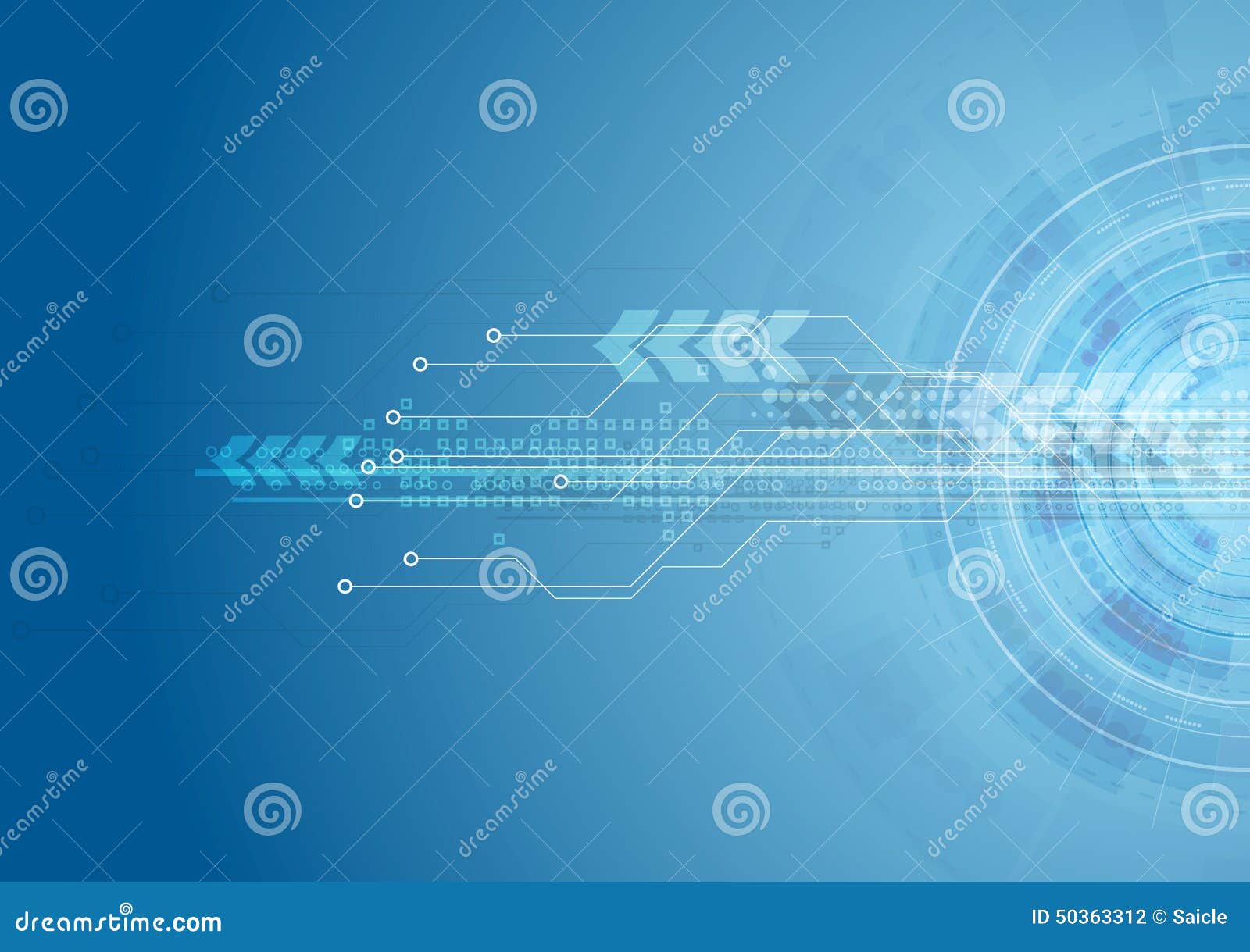 Blue Bright Hi-tech Circuit Board Background Stock Vector ...