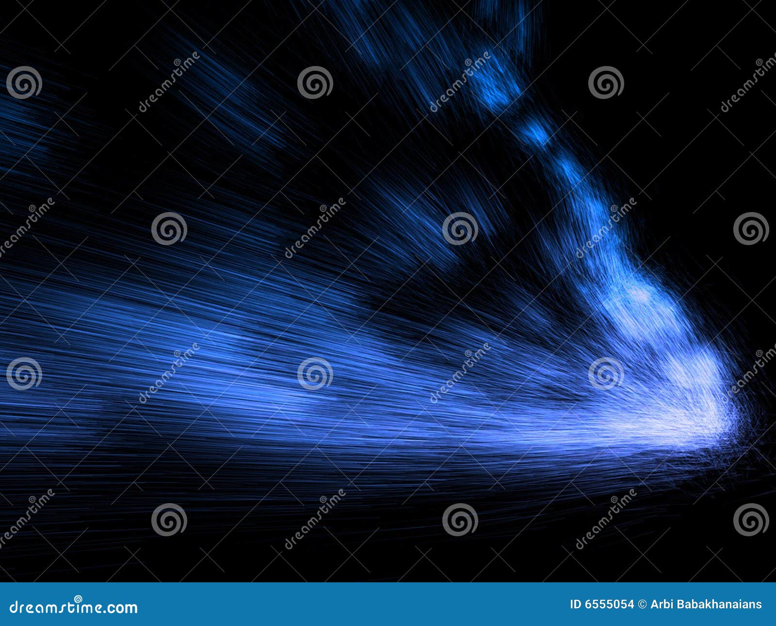 Blue Bright Particles Emission Stock Illustration - Illustration of ...