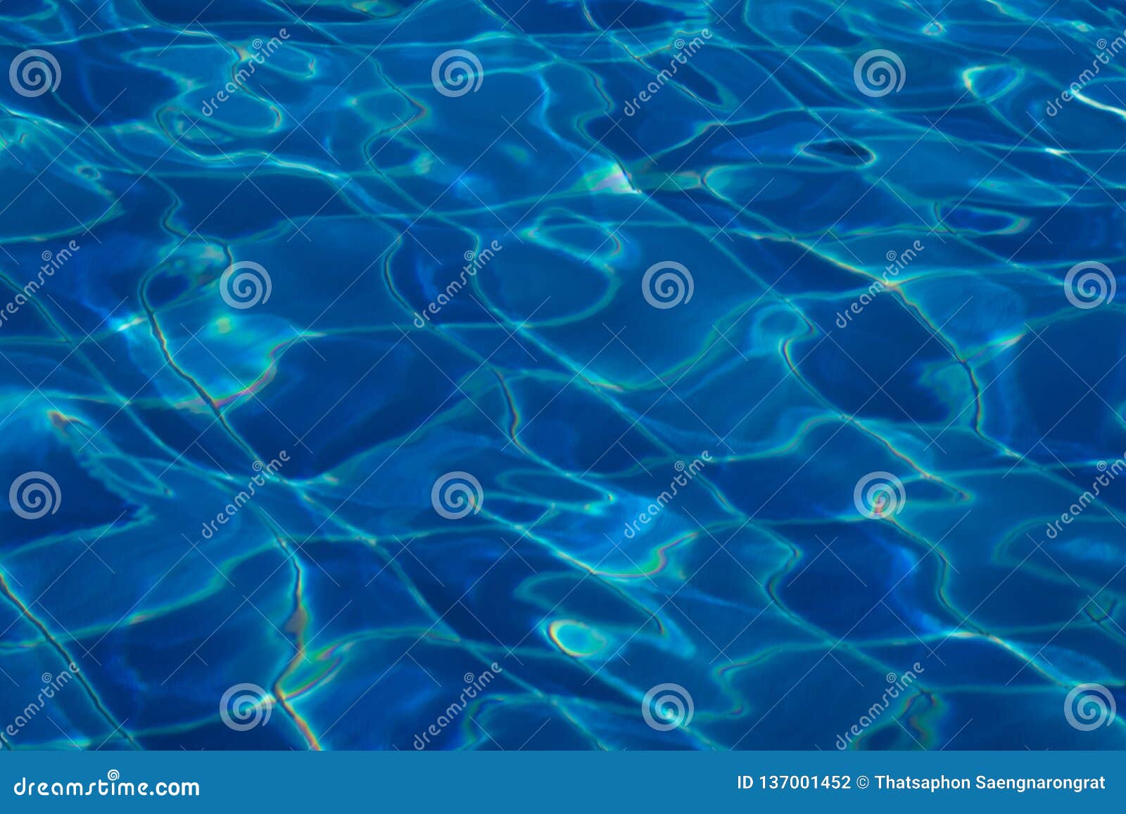 Blue and Bright Ripple Water Surface in Swimming Pool with Sun ...