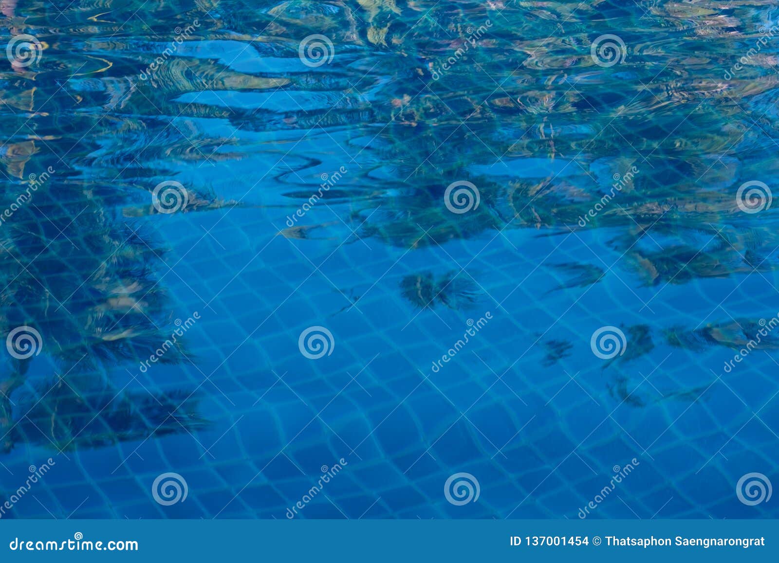 Blue and Bright Ripple Water Surface in Swimming Pool with Sun ...