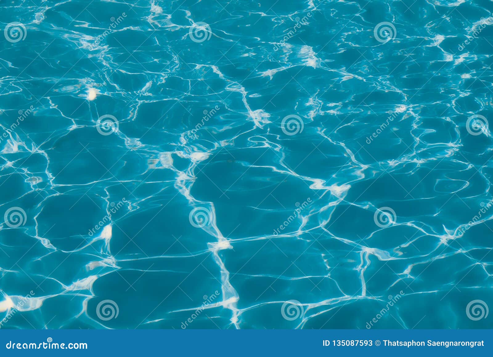 Blue and Bright Ripple Water Surface in Swimming Pool with Sun ...