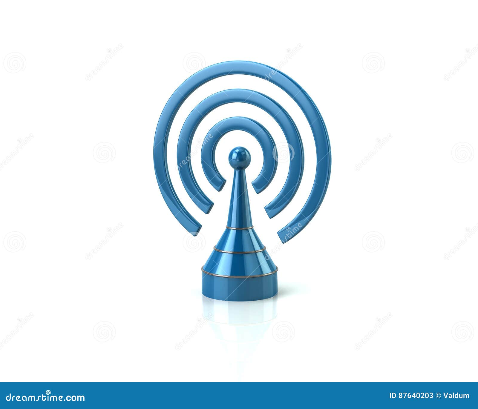Blue broadcasting icon stock illustration. Illustration of broadcasting ...