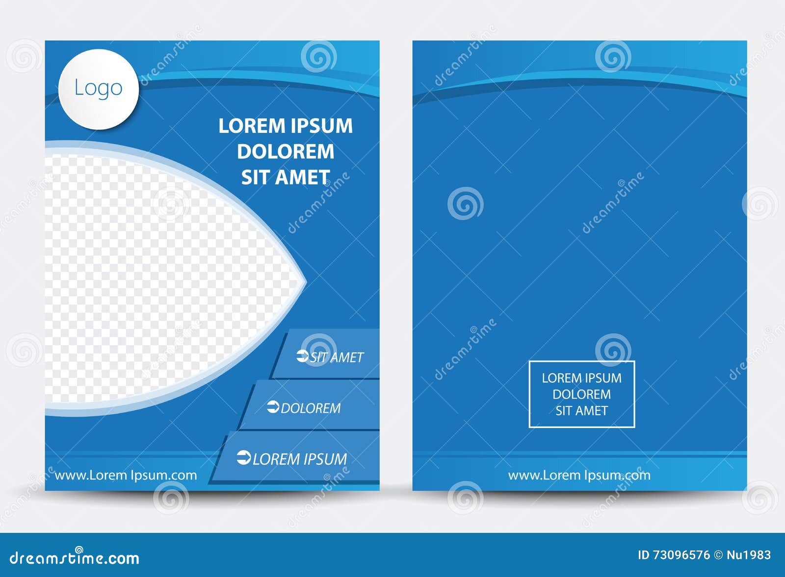 Blue Brochure, Magazine Cover Stock Vector - Illustration of modern ...