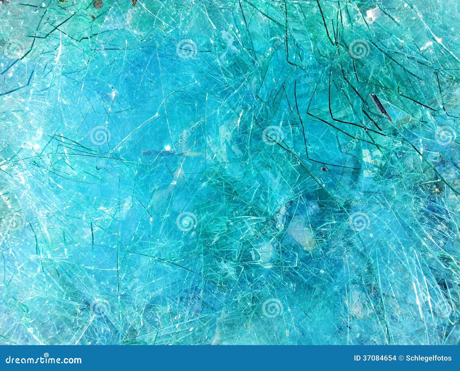 Blue Broken Glass Background Stock Photo - Image of garbage, green ...