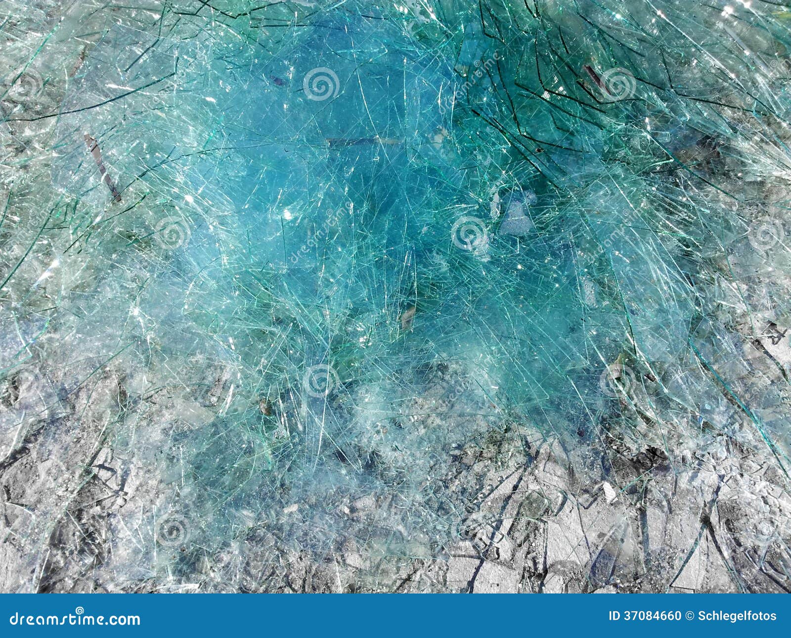 Blue Broken Glass Background Stock Photo - Image of demolished, design ...