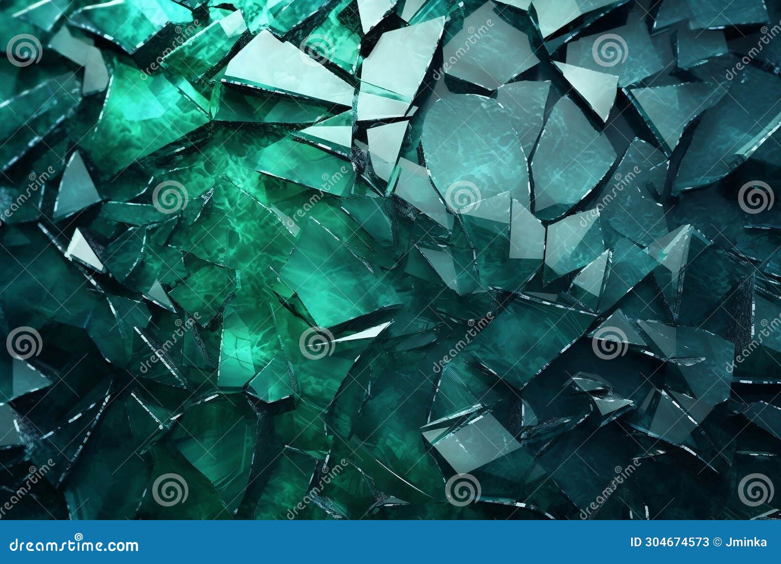 Blue broken glass pieces stock illustration. Illustration of color ...