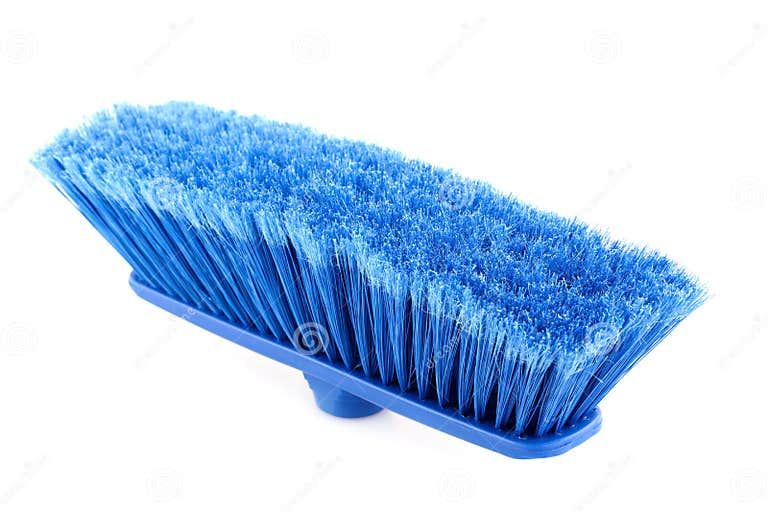 Blue broom stock photo. Image of sweep, isolation, homework - 82651252