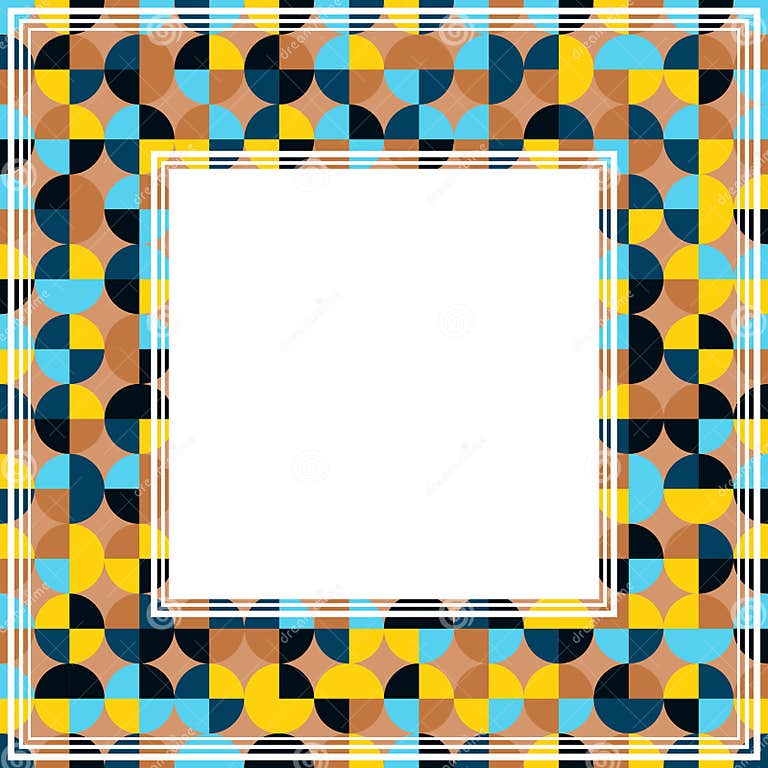 Blue brown border stock vector. Illustration of brown - 71332033