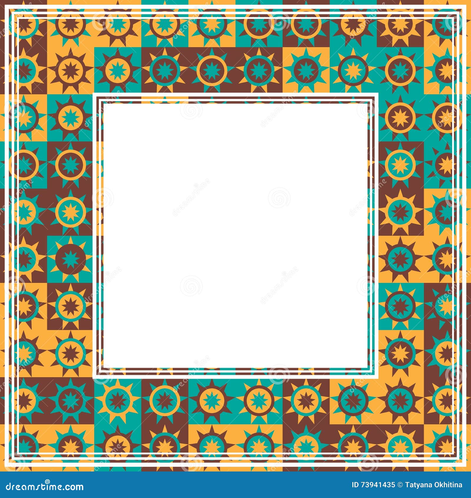 Blue brown border stock illustration. Illustration of blue - 73941435