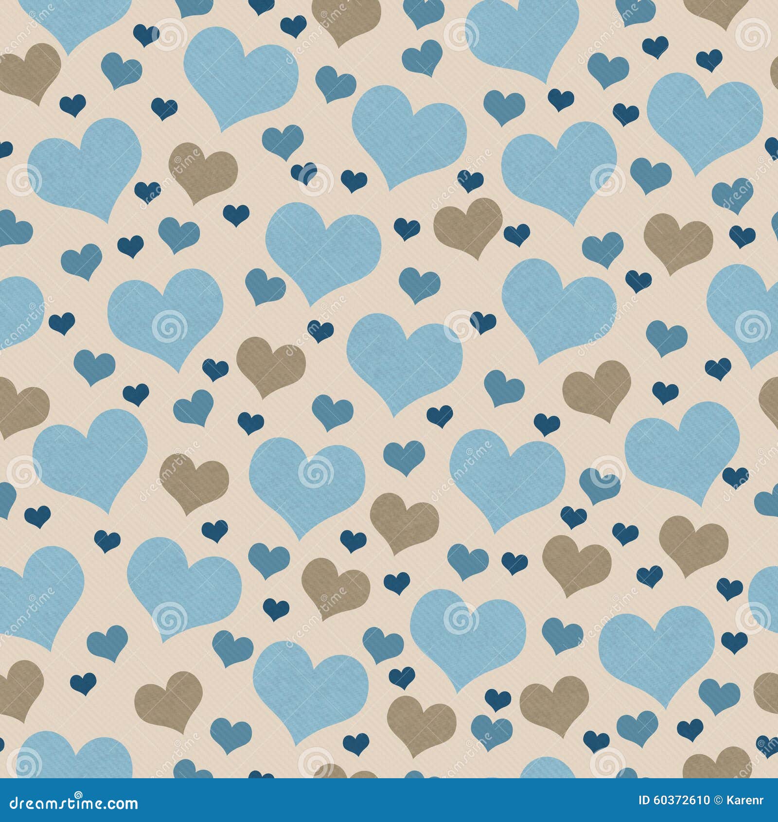 Blue and Brown Hearts Tile Pattern Repeat Background Stock Photo ...