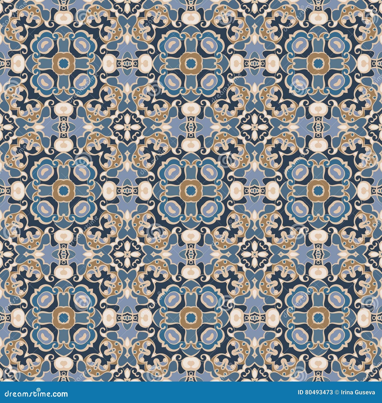 Blue and brown pattern stock vector. Illustration of luxury - 80493473