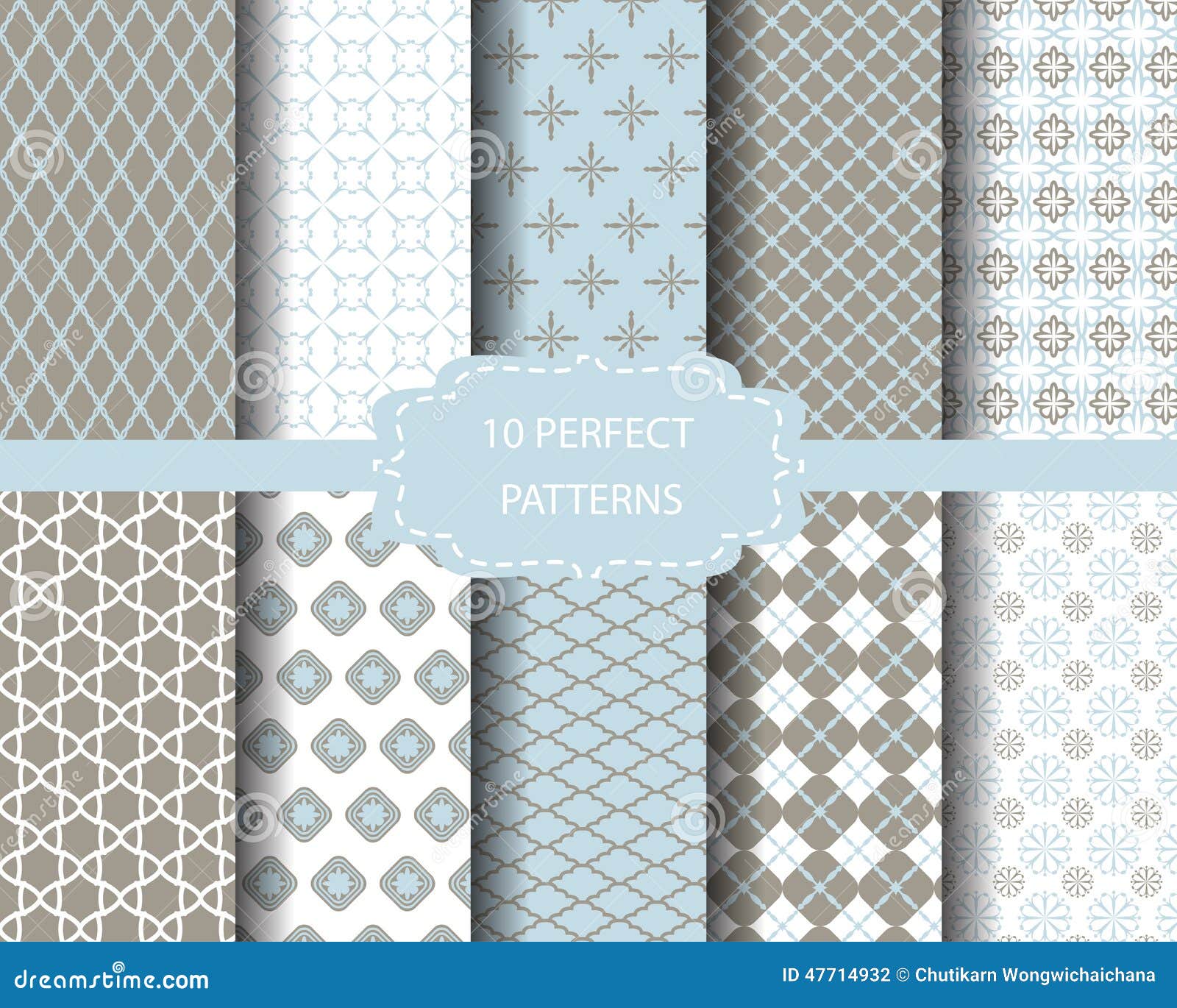 Blue and Brown Vintage Pattern Stock Vector - Illustration of ...