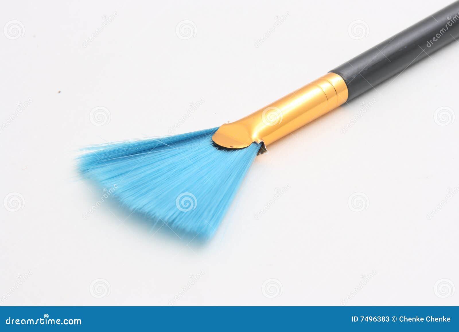 Blue brush stock image. Image of background, makeup, femininity - 7496383